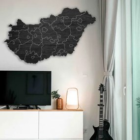 Dřevěná nástěnná mapa Maďarska - 40 kusů | SENTOP M005