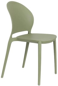OnaDnes -20% White Label Zelená plastová zahradní židle WLL SJOERD