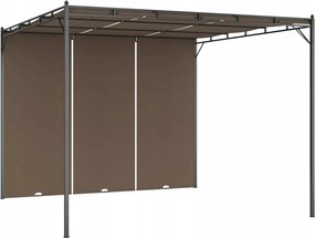 vidaXL Zahradní altán se závěsem, 3 x 3 x 2,25 m, barva taupe