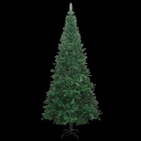 Umělý vánoční stromek s LED a sadou koulí L 240 cm zelený 3077491