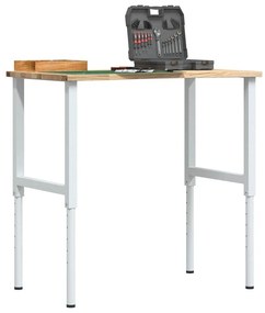 Pracovní stůl 100 x 60 x (71,5–98) cm masivní dubové dřevo 3309717