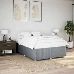 Rám postele bez matrace světle šedý 140 x 200 cm textil 3284942