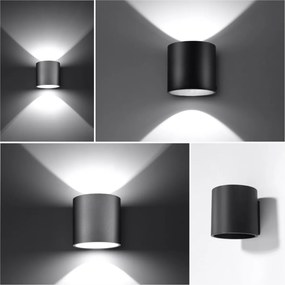 Sollux Lighting Nástěnné svítidlo ORBIS 1 černé