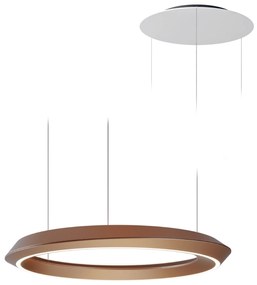 Lodes Tidal, kulaté závěsné svítidlo LED 33W 2700K, hnědá/bílá, průměr 60cm, TRIAC