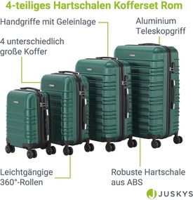Juskys Sada skořepinových kufrů Rom Barva: černá, Provedení: 3 dílů