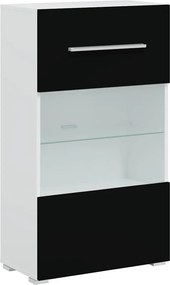 Pětidílná obývací stěna s LED osvětlením černá 243864