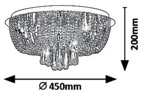 Rabalux 6806 - Stropní svítidlo LARISHA 6xG9/40W/230V