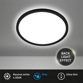 LED svítidlo BRILONER Pulap průměr 29cm IP44 černá 3820415