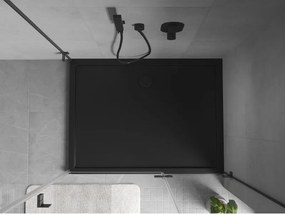 Mexen Flow obdélníková sprchová vanička slim 110 x 100 cm, černý mat - 46R701011