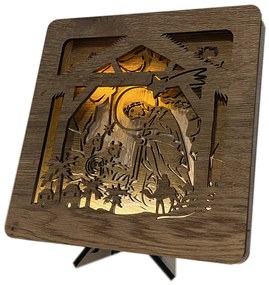 "Betlém" obrazová lampa 31x31cm