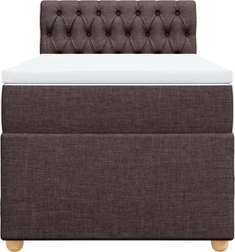 Box spring postel s matrací tmavě hnědá 100 x 200 cm textil 3288901