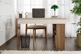Rohový pracovní stůl v dekoru ořechu 120x130 cm Vesper – Kalune Design