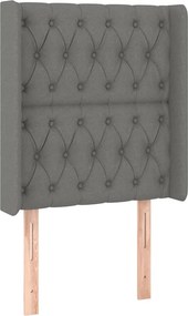 Box spring postel s matrací a LED tmavě šedá 80 x 200 cm textil 3138510