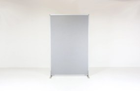 Paraván, Steelcase, 189x120x3,5, šedý, Alu rám, samostatně stojící