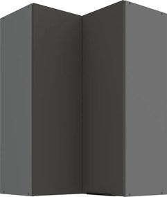 ARIA pi | horní kuchyňská skříňka 60x60 GN-90 2F (90°) rohová s policemi | VYSOKÁ | 60x60 cm | antracit/šedá grafit