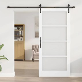 Posuvné dveře ORKDAL Bílá a černá 93 x 202 cm 3331868