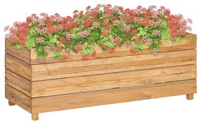 vidaXL Vyvýšený záhon 100x40x38 cm recyklované teakové dřevo a ocel