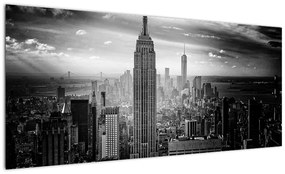 Černobílý obraz města - New York (100x40cm)
