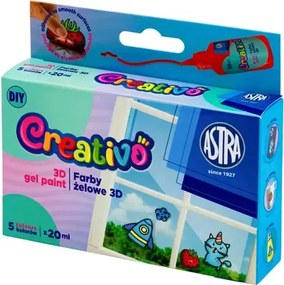 ASTRA CREATIVO Barvy na gelové samolepky 5x20 ml / 5 barev / Sklo, pla