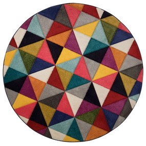 Flair Rugs, Kusový koberec Spectrum Samba Multi kruh, 160x160 (průměr) kruh, vícebarevná, ložnice
