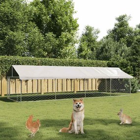 Venkovní psí kotec se střechou 600 x 200 x 150 cm 171500