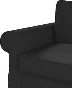 Potah na pohovku IKEA Backabro 2-místná, rozkládací barva černá látka pletený vzor