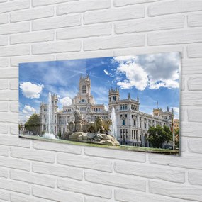 akrylový obraz Spain Fountain Palace Madrid 140x70 cm
