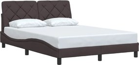 Rám postele bez matrace tmavě hnědá 120 x 200 cm textil 3310590