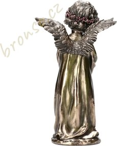 Andělská dívka s holubicí – bronzovaná figurka Veronese WU75411A4