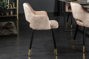 Designová židle Laney šedo-růžový samet