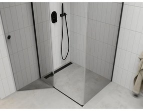 Mexen Roma sprchový kout 70x80cm, 6mm sklo, černý profil-čiré sklo, 854-070-080-70-00