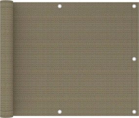 Balkónová zástěna taupe 75 x 300 cm HDPE 310956