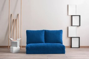 Designová rozkládací pohovka Wandella 120 cm modrá