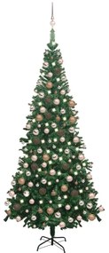 Umělý vánoční stromek s LED a sadou koulí L 240 cm zelený,  3077577 HangarStore.cz