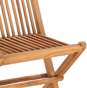 3dílný skládací zahradní jídelní set s poduškou masivní teak 3063174