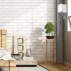 Nástěnné svítidlo Napoli, 1x bílé textilní stínítko + 1xLED 1w, ch