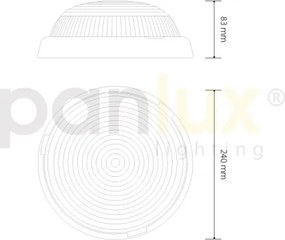 LED svítidlo Panlux LADY matné 8W IP44 teplá bílá 3000K PN31100001