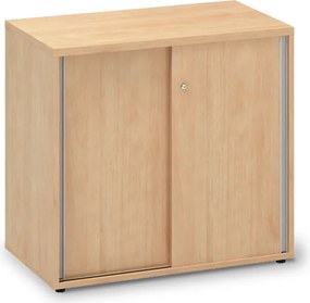 Nízká skříň s posuvnými dveřmi ProOffice 80 x 45 x 73,5 cm, divoká hruška