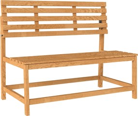 Dřevěná zahradní lavička Outsunny pro 2 osoby, odolná vůči povětrnostním vlivům, UV odolný zahradní nábytek s otočnými opěradly, lavička s nosností 24