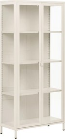 House Nordic Vitrína BRISBANE bílá celoskleněná 80×35 cm 3001081