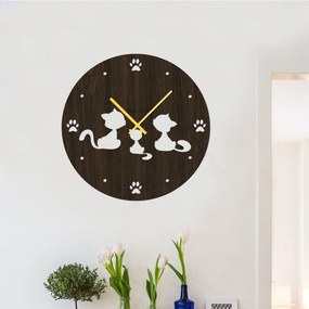 dřevo života Nástěnné hodiny KITTY Zvolte barvu dekoru: Wenge, Zvolte velikost hodin (cm): 50x50