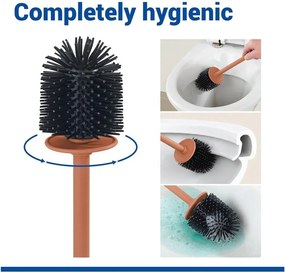 Hnědá keramická WC štětka Fablo – Wenko