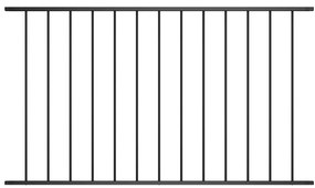 Plotový panel s práškovým nástřikem z oceli 1,7 x 1,25 m černý