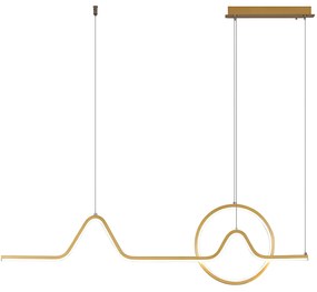 Toolight Závěsné LED osvětlení E6 LHJ022-CP 120 cm zlaté