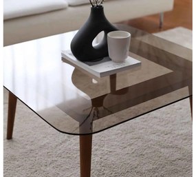 Designový konferenční stolek Olalla 80 cm bronzový