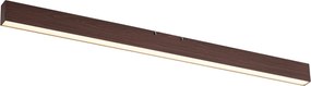 Moderní stropní svítidlo vzhled ořechového dřeva vč. LED 3-stupňově stmívatelné 2700-4000K s přepínačem DIP - Keane
