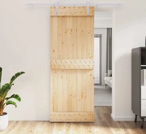 vidaXL Posuvné dveře s kováním 80 x 210 cm masivní borové dřevo [3203009]