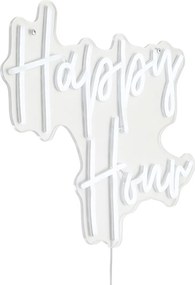 Neonové nástěnné svítidlo bílé vč. LED - Happy Hour