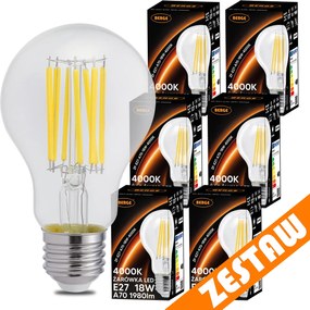SADA 6x LED žárovka E27 18W 1980lm 4000K - neutrální bílá