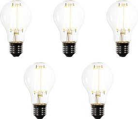 Sada 5 stmívatelných LED žárovek E27 A60 čirých 7,2W 1521lm 3000K